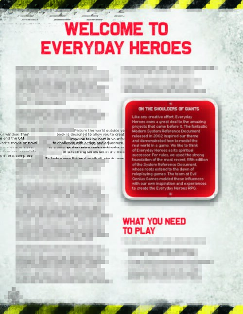 Everyday Heroes Core Rulebook [Anniversary Edition] - Evil Genius Games